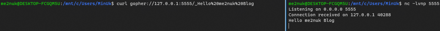 Ssrf Gopher Protocol을 이용하여 Mysql 주입ssrf Through Gopher Me2nuk